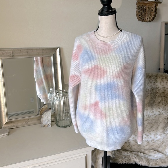 POL | Sweaters | Rare Pol Chunky Knit Soft Pastel Multi Colored ...